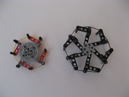 A pinwheel escapement in Lego